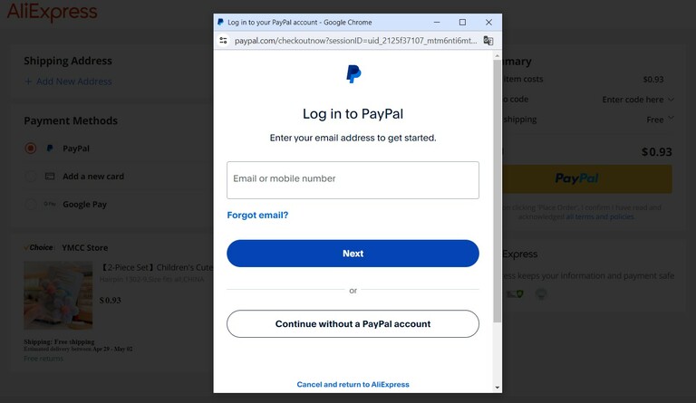 Aliexpress payment methods in 2025