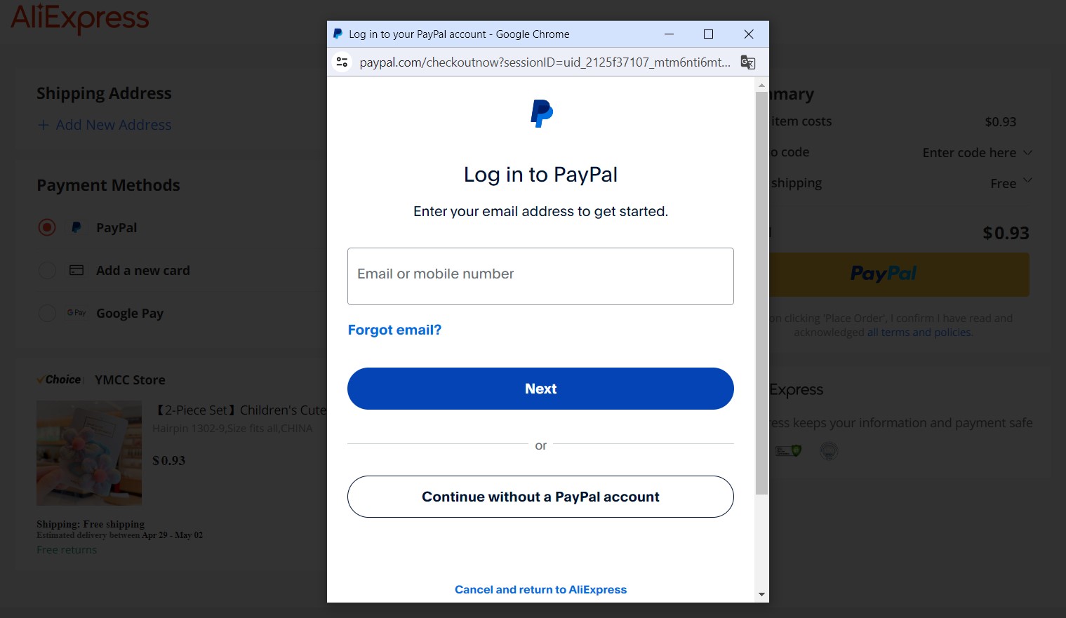 Aliexpress payment methods in 2025