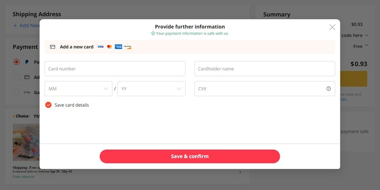 Aliexpress payment methods in 2025