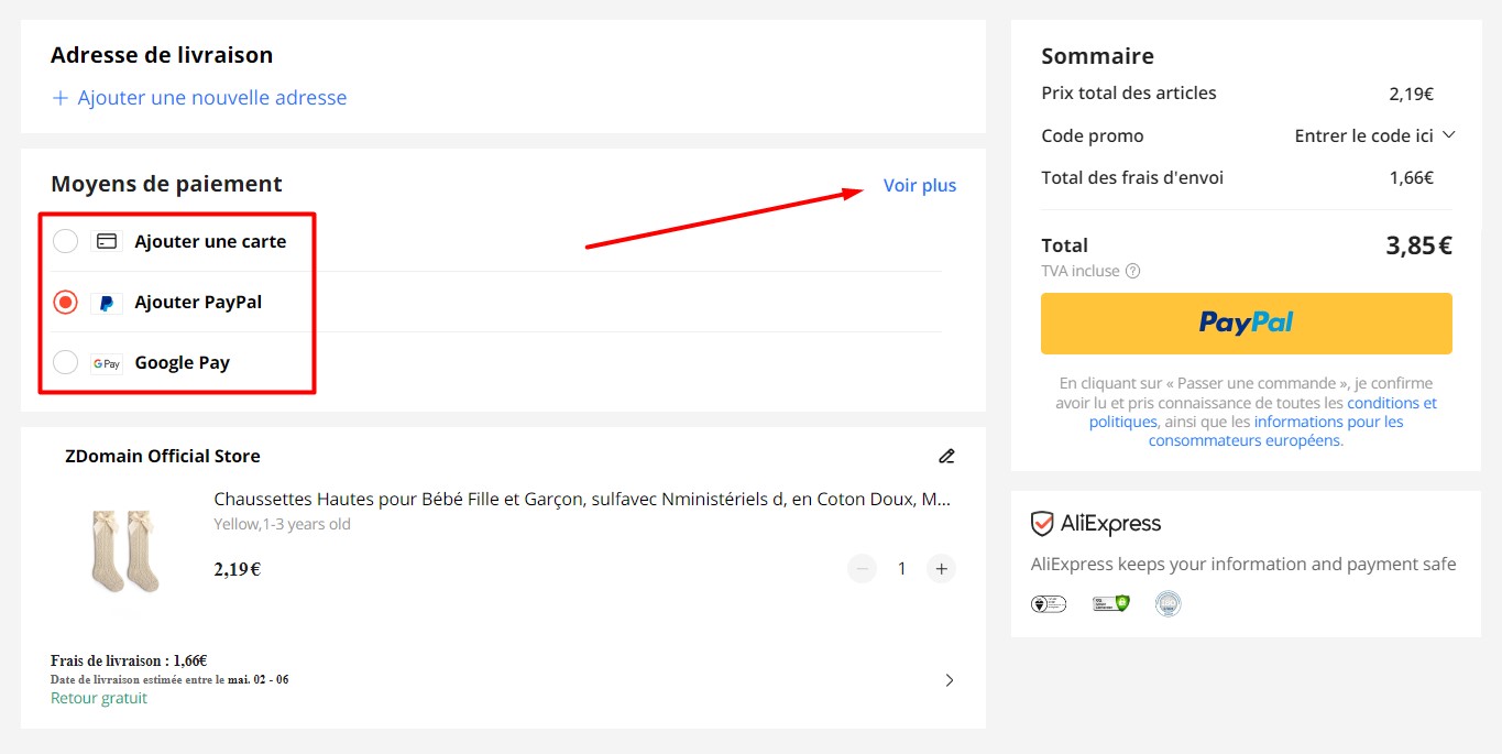 Les modes de paiement Aliexpress en 2026