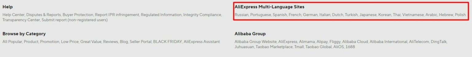 How to change language on AliExpress