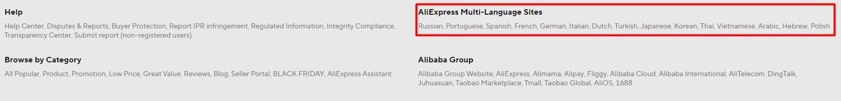 How to change language on AliExpress